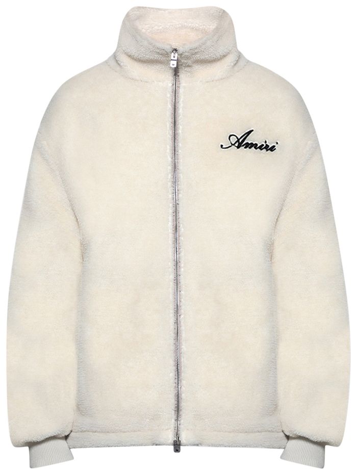 Buy Amiri Bones Fleece Jacket 'Alabaster' - AMOULW1029 271 ALAB | GOAT