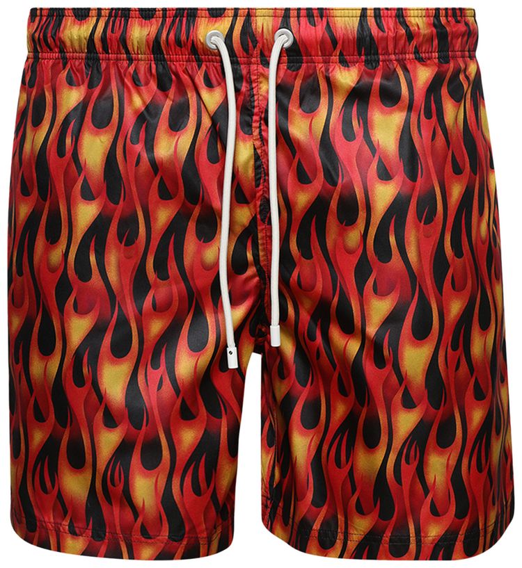 Buy Palm Angels Flames Swimshorts 'Red/Yellow' - PMFD012S25FAB0072518 ...
