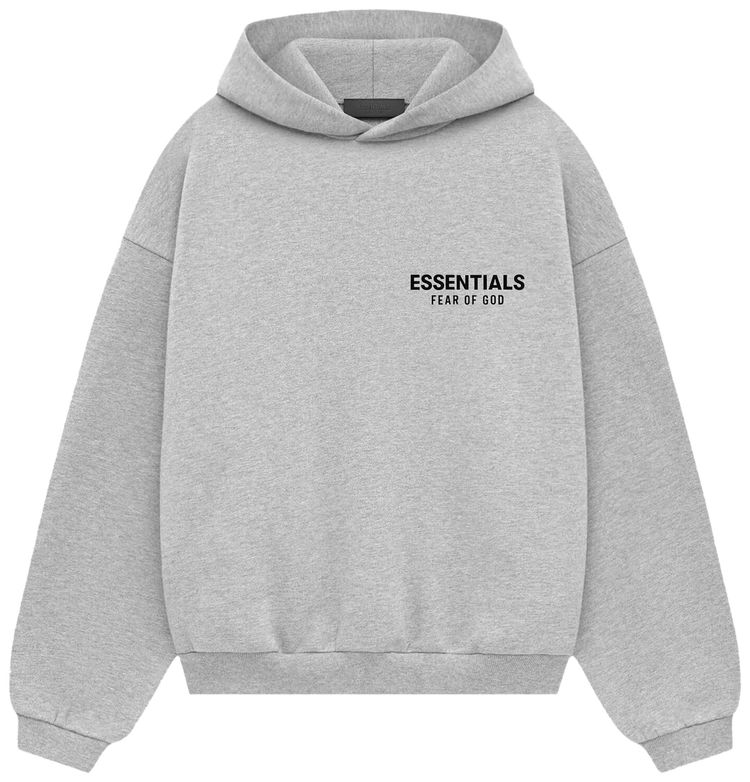 Buy Fear of God Essentials Kids Fleece Hoodie 'Light Heather Grey' - 785H0242048K | GOAT