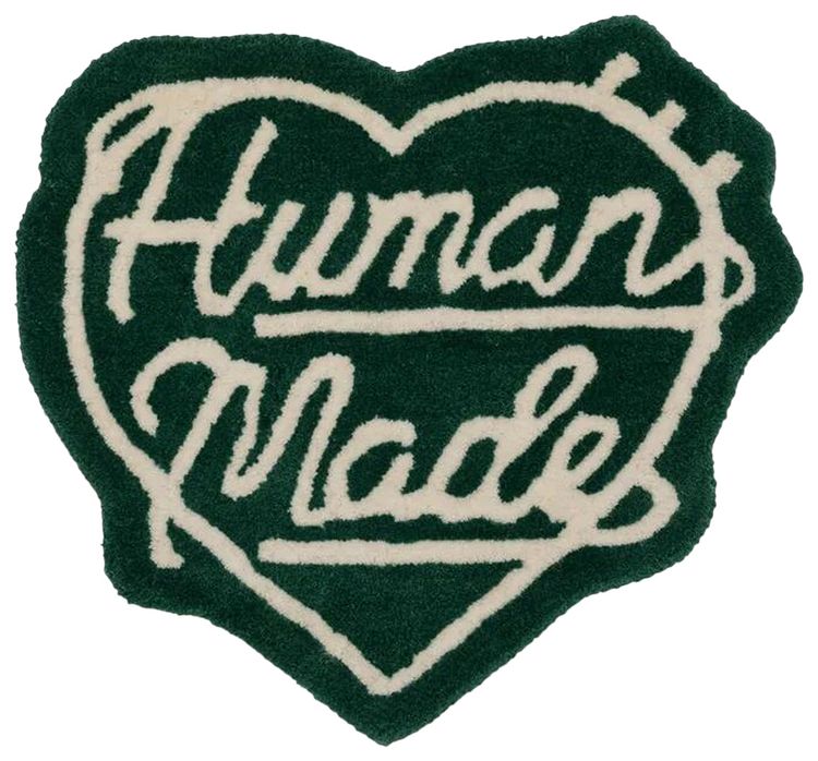 Buy Human Made Heart Rug Small 'Green' - HM28GD073 GREE | GOAT
