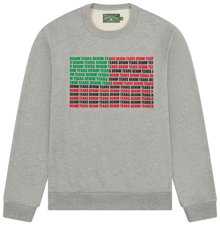 Buy Denim Tears Logo Flag Crewneck 'Grey' - FW24TCN025 | GOAT