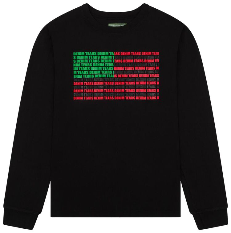 Buy Denim Tears Logo Flag Long-Sleeve Tee 'Black' - FW24TLS0021 | GOAT
