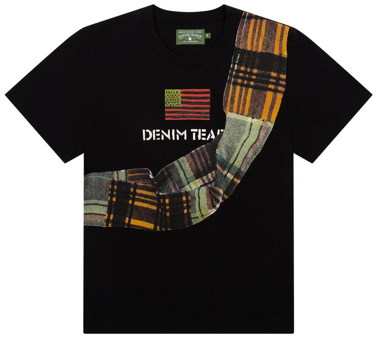 Buy Denim Tears Tartan Sash Trompe L'Oeil Tee 'Black' - FW24TSS0501 | GOAT