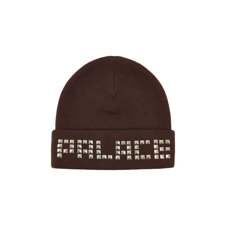 Buy Palace Emotional Studded Beanie 'Brown' - P28BN008 | GOAT