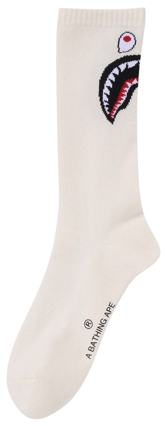 Buy BAPE Shark Socks 'White' - 1K80 184 002 WHITE | GOAT