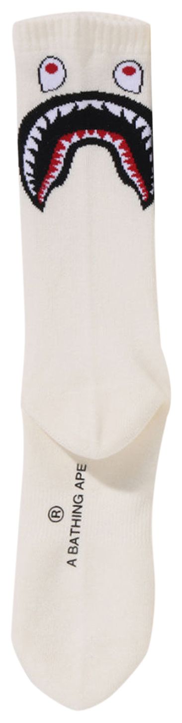Buy BAPE Shark Socks 'White' - 1K80 184 002 WHITE | GOAT