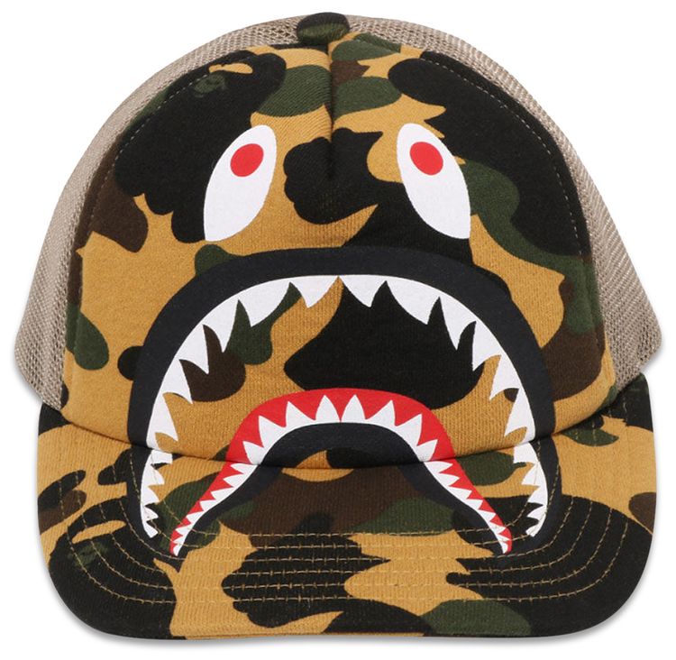 Buy BAPE 1st Camo Shark Mesh Cap 'Yellow' - 1K70 180 008 YELLOW | GOAT