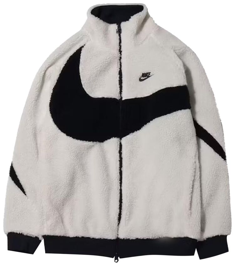 Buy Nike Women's Big Swoosh Reversible Boa Jacket (Asia Sizing) 'White ...