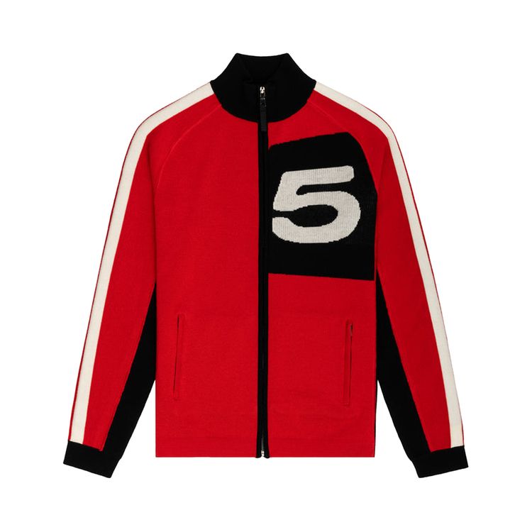 Buy Sp5der Knit 5 Track Jacket 'Red' - J06FW24RED | GOAT