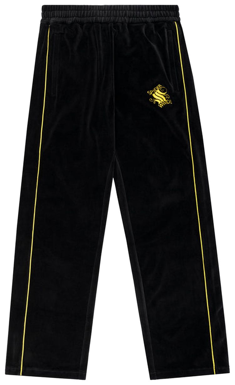 Buy Sp5der Outline Velour Track Pant 'Black' - P23FW24BLK | GOAT