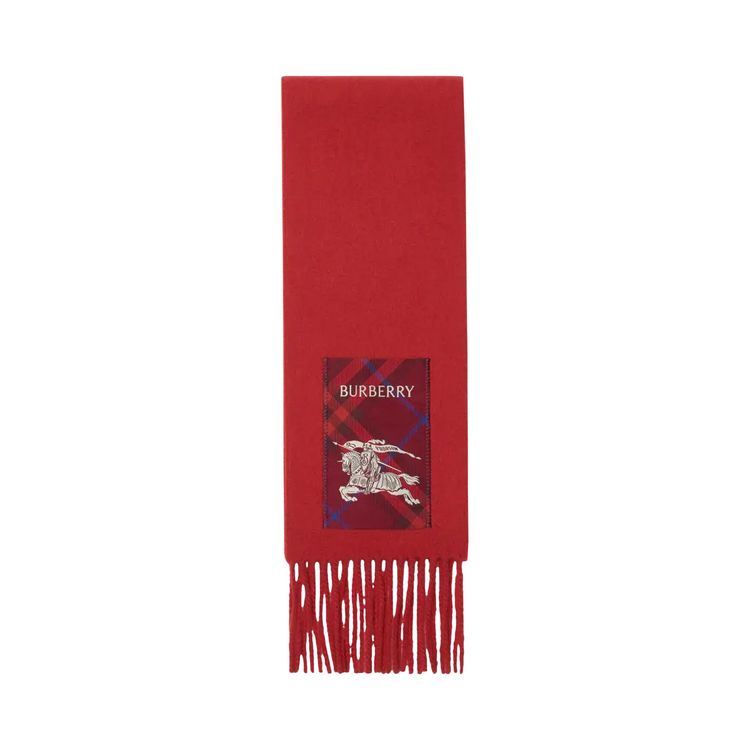 Buy Burberry Check Label Cashmere Scarf 'Rust' - 8103996 | GOAT