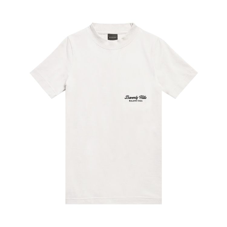 Buy Balenciaga Fitted T Shirt Off Whiteblack 768075 Tqvs5 3307 Goat