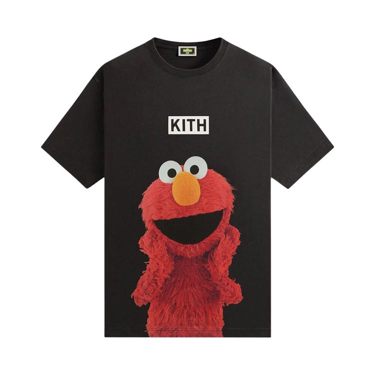 Buy Kith x Sesame Street Elmo Tee 'Black' - KHM033091 001 | GOAT