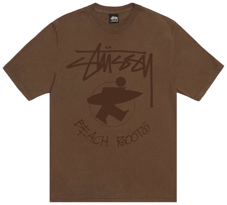 Buy Stussy Beach Roots Tee 'Brown' - 1905072 BROW | GOAT