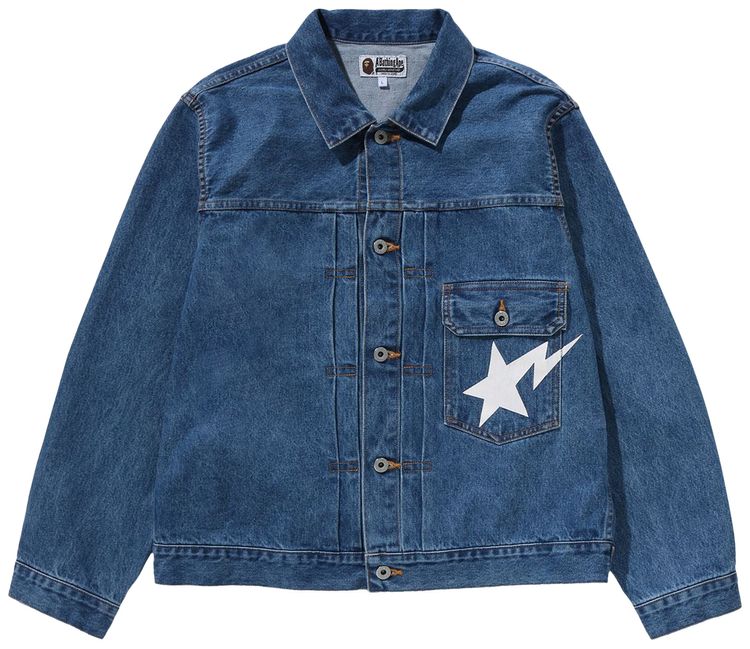 Buy BAPE Sta Denim Jacket 'Indigo' - 1K20 140 015 INDIGO | GOAT