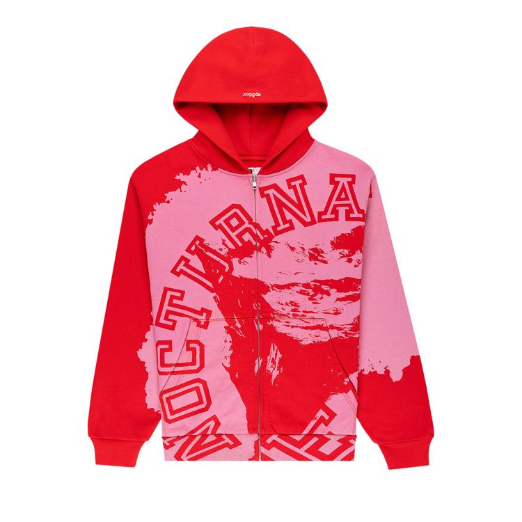 Buy Sp5der Nocturnal Zip Hoodie 'Red' - ST008SS25RED | GOAT