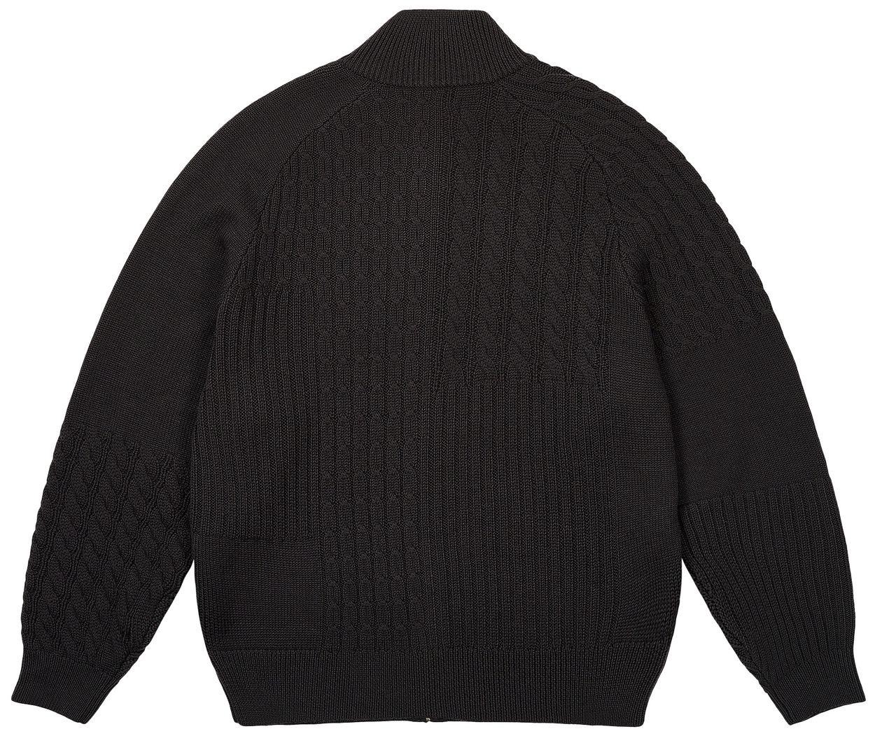 Buy Palace Patchwork Zip Knit 'Black' - P28KW002 | GOAT