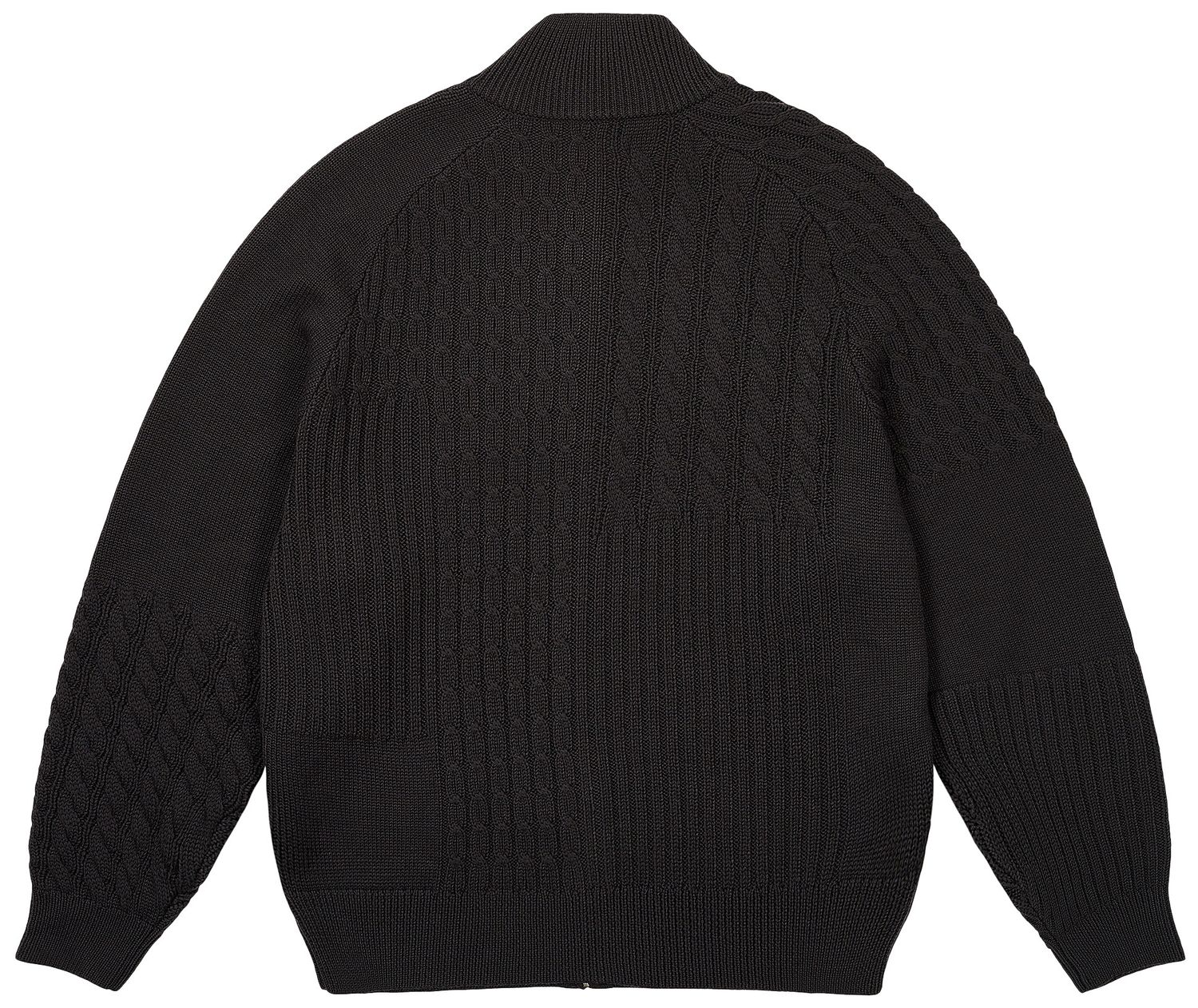 Buy Palace Patchwork Zip Knit 'Black' - P28KW002 | GOAT