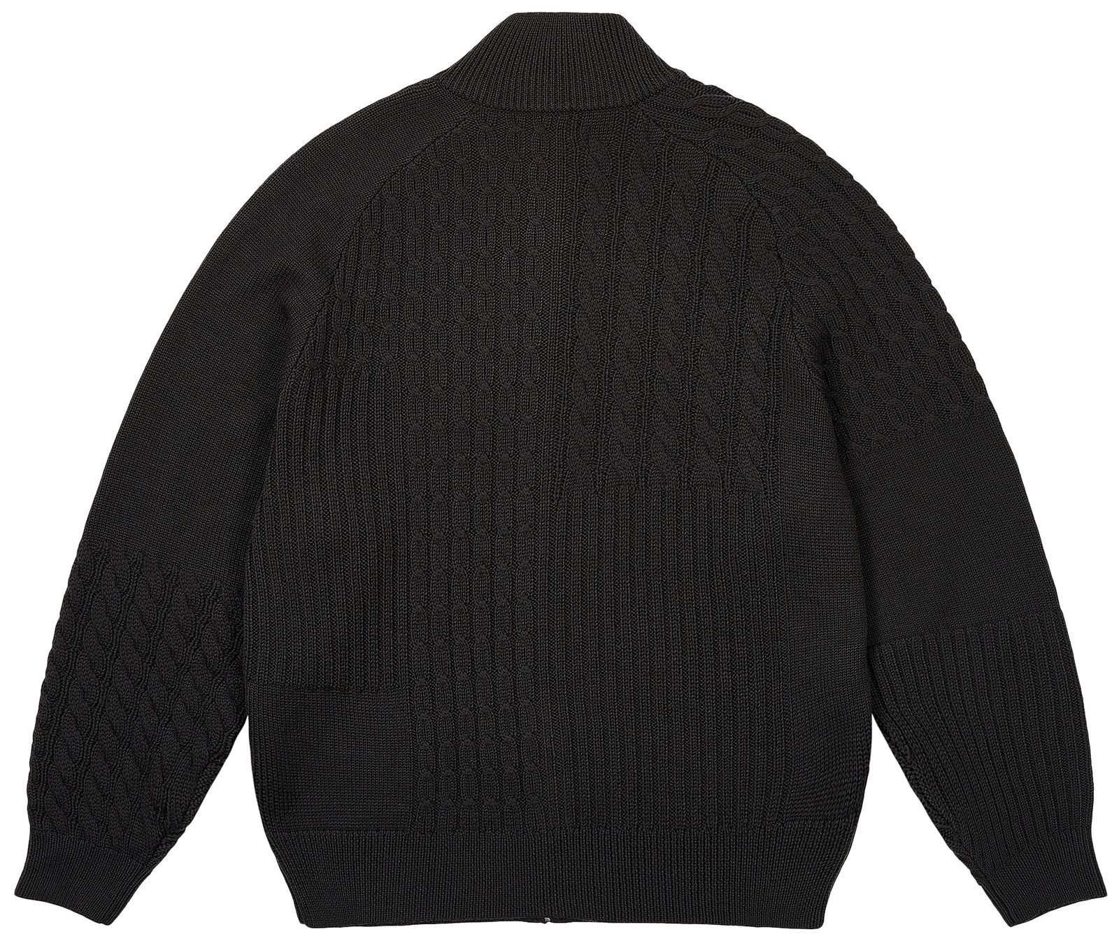 Buy Palace Patchwork Zip Knit 'Black' - P28KW002 | GOAT