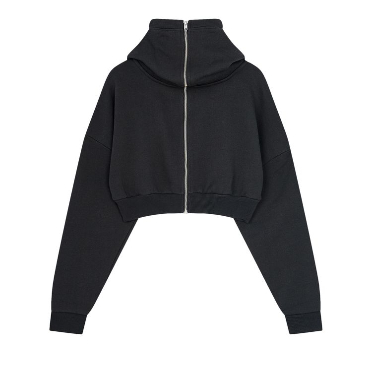 Buy Entire Studios Cropped Full Zip Hoodie 'Soot' - ES2156SO | GOAT
