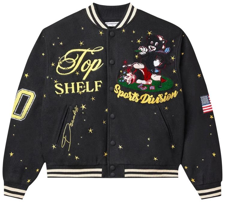 Buy Vale Forever Moon Varsity Jacket 'Black' - 11451 1FW240320MVJ BLAC ...