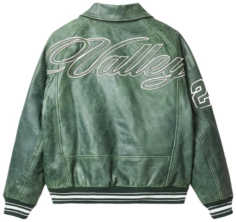 Buy Vale Forever Valley Leather Jacket 'Green' - 11451 1FW240305VLJ ...