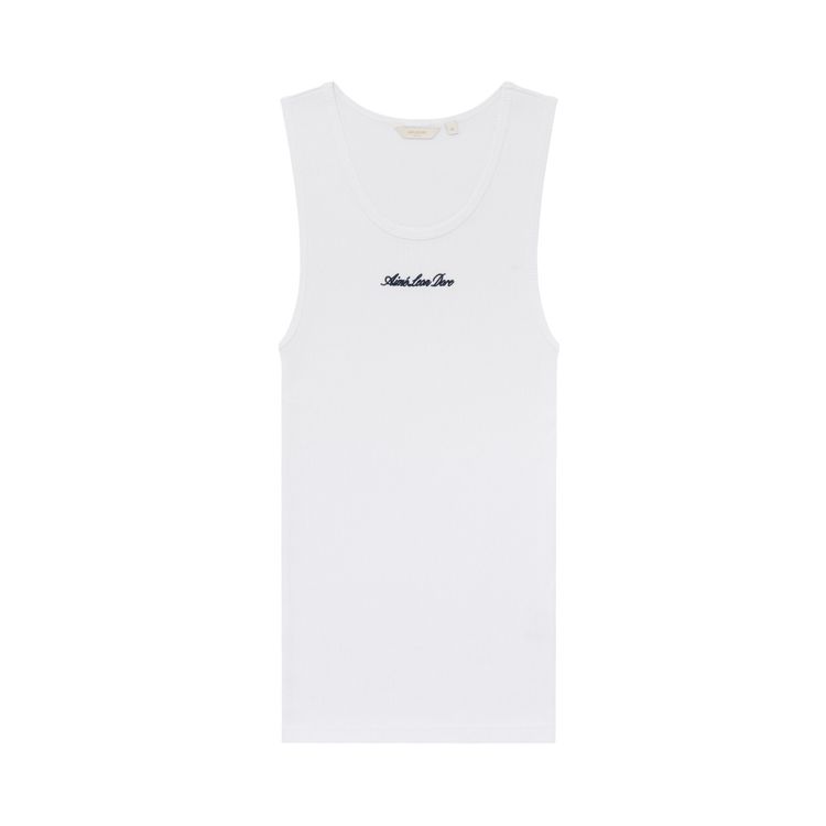 Buy Aimé Leon Dore Embroidered Logo Tank Top 'Bright White' - SS25CT027 ...