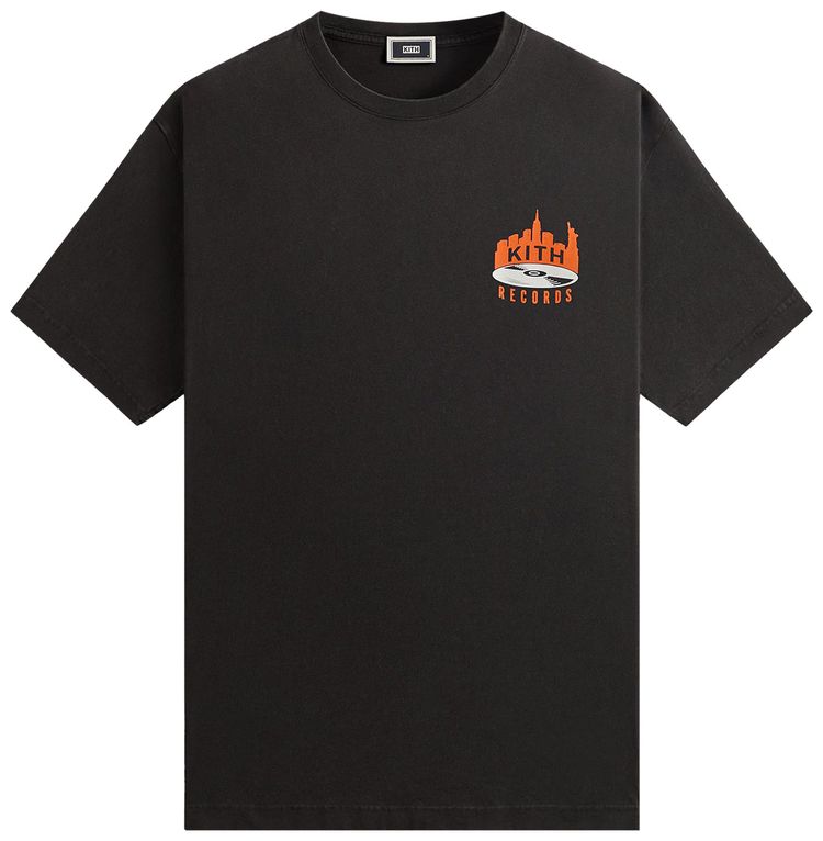 Buy Kith Records Vintage Tee 'Black' - KHM033548 001 | GOAT