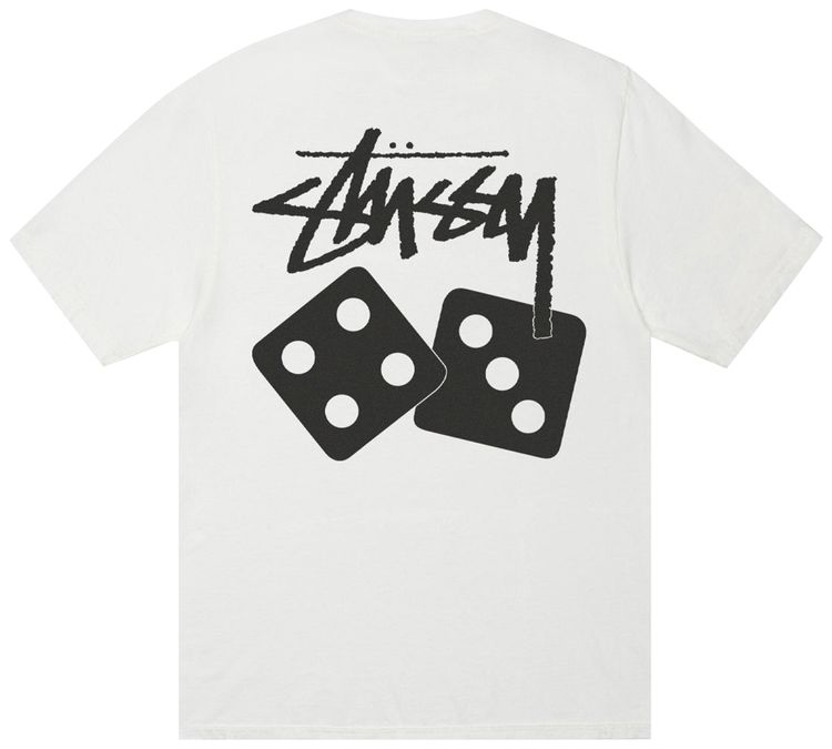 Buy Stussy Dice Tee Pigment Dyed 'Natural' - 1905077 NATL | GOAT