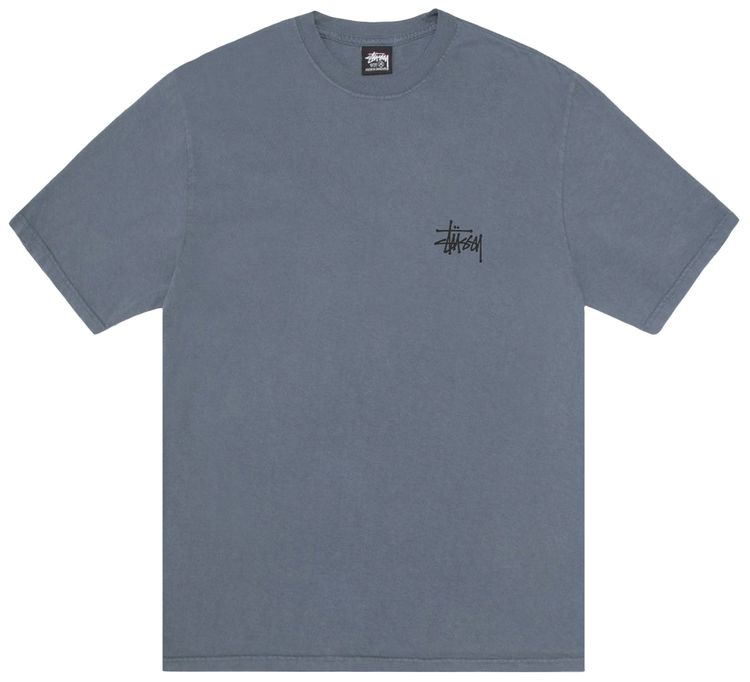 Buy Stussy Basic Tee Pigment Dyed 'Navy' - 1905001 NAVY | GOAT