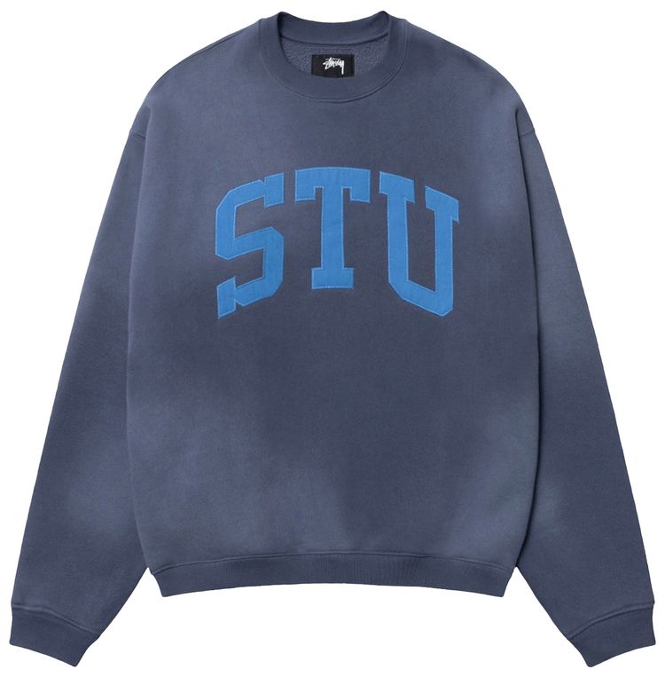 Buy Stussy Stu Appliqué Crew 'Blue' - 118577 BLUE | GOAT