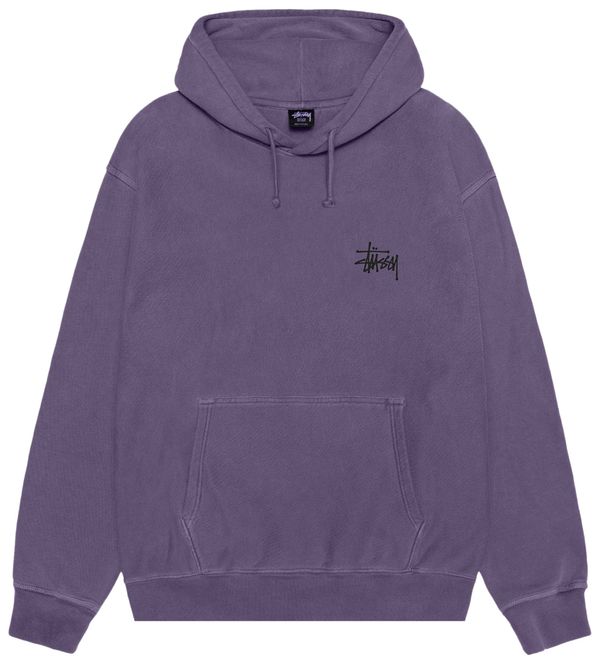 Buy Stussy Basic Hoodie Pigment Dyed 'Grape' - 1925001 GRPE | GOAT