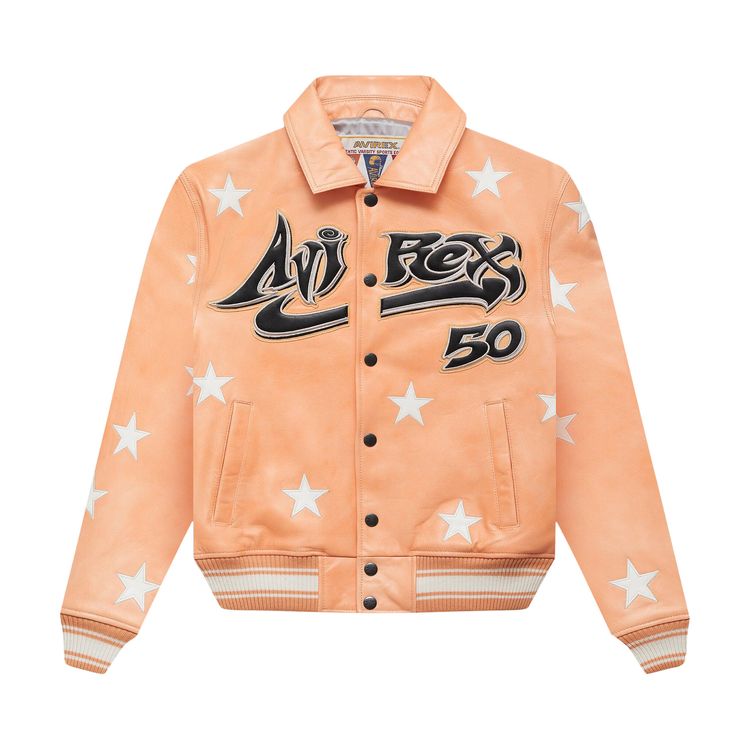 Buy Hellstar A2 Leather Jacket 'Orange' - HSAJCK1 ORAN | GOAT CA