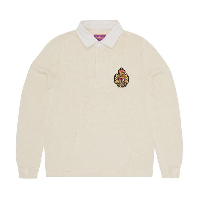Buy Corteiz Royale Crest Knit Rugby Shirt 'Cream' - CRTZ0201 007 | GOAT