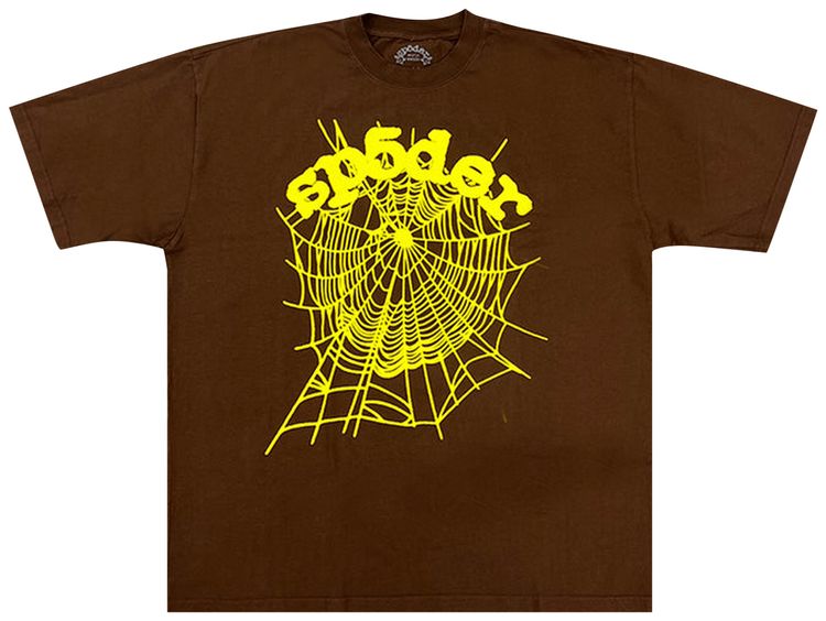 Buy Sp5der OG Web Tee 'Brown' - SP5 BRNOGTEE | GOAT