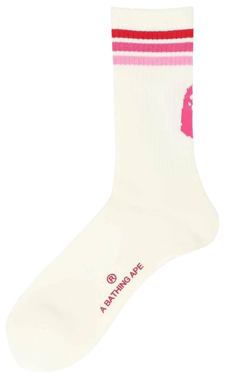 Buy BAPE Line Socks 'Pink' - 1L30 184 002 PINK | GOAT