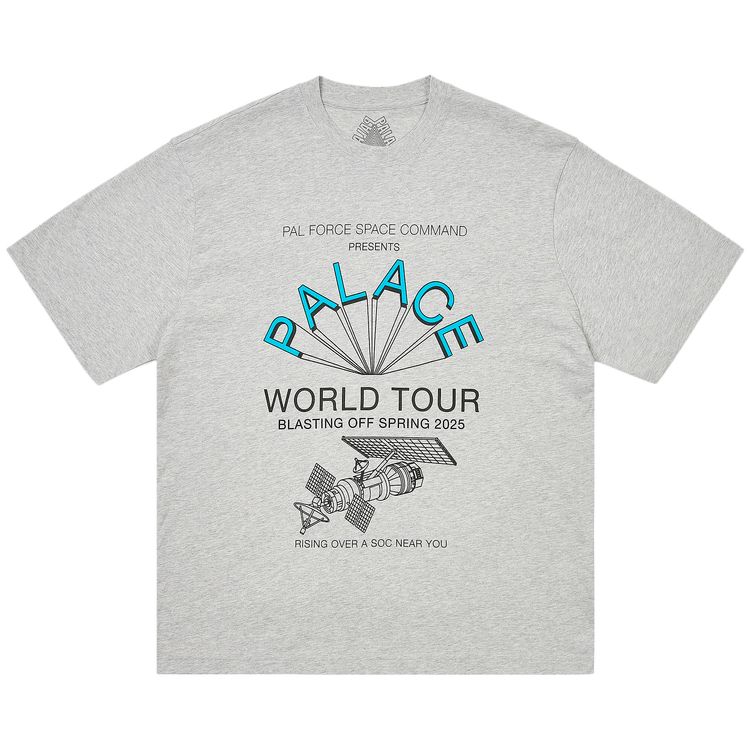 Buy Palace World Tour T-Shirt 'Grey Marl' - P28TS106 | GOAT
