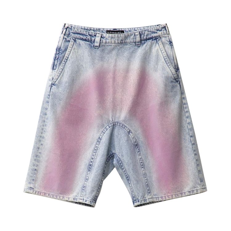 Buy Y/Project Souffle Denim Shorts 'Ice Blue/Pink Flock' - 207SO001 D14 ...