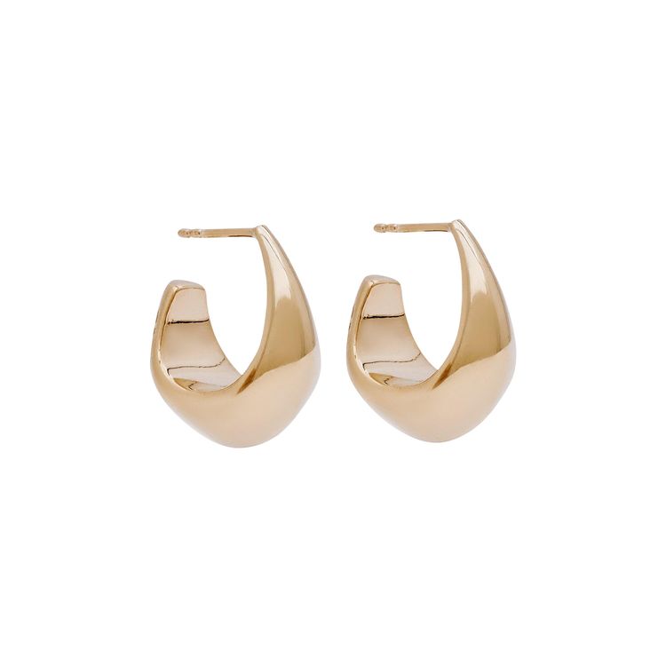Buy Lemaire Curved Mini Drop Earring 'Light Gold' - AC278 LO0036 YE540 | GOAT UK