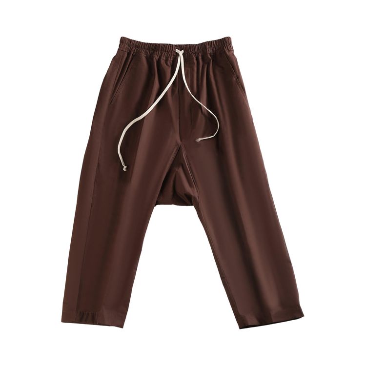 Buy Rick Owens Drawstring Cropped Pants 'Mahogany' - RU01E5381 P 14 | GOAT