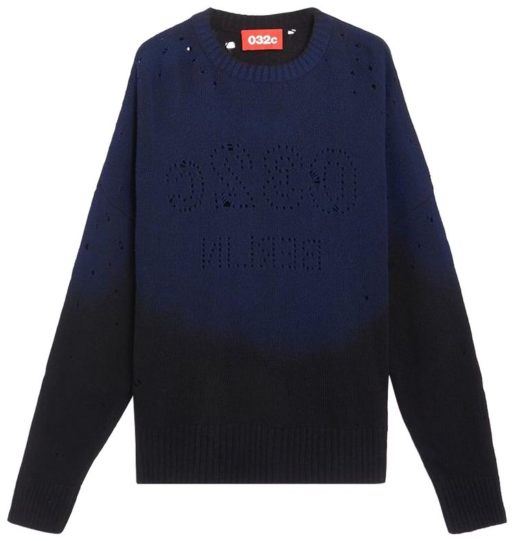 Buy 032C Lazer Selfie Sweater 'Black' - F24 URK 1512 050 BLAC | GOAT