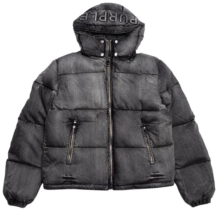 Buy PURPLE BRAND Denim Puffer Jacket 'Black' - P629 DBPJ423 | GOAT