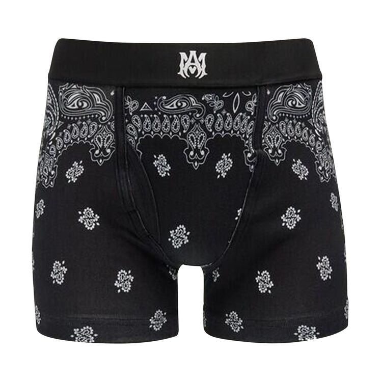 Buy Amiri Bandana Boxers 'Black/White' - PF22MUN002 BLAC | GOAT