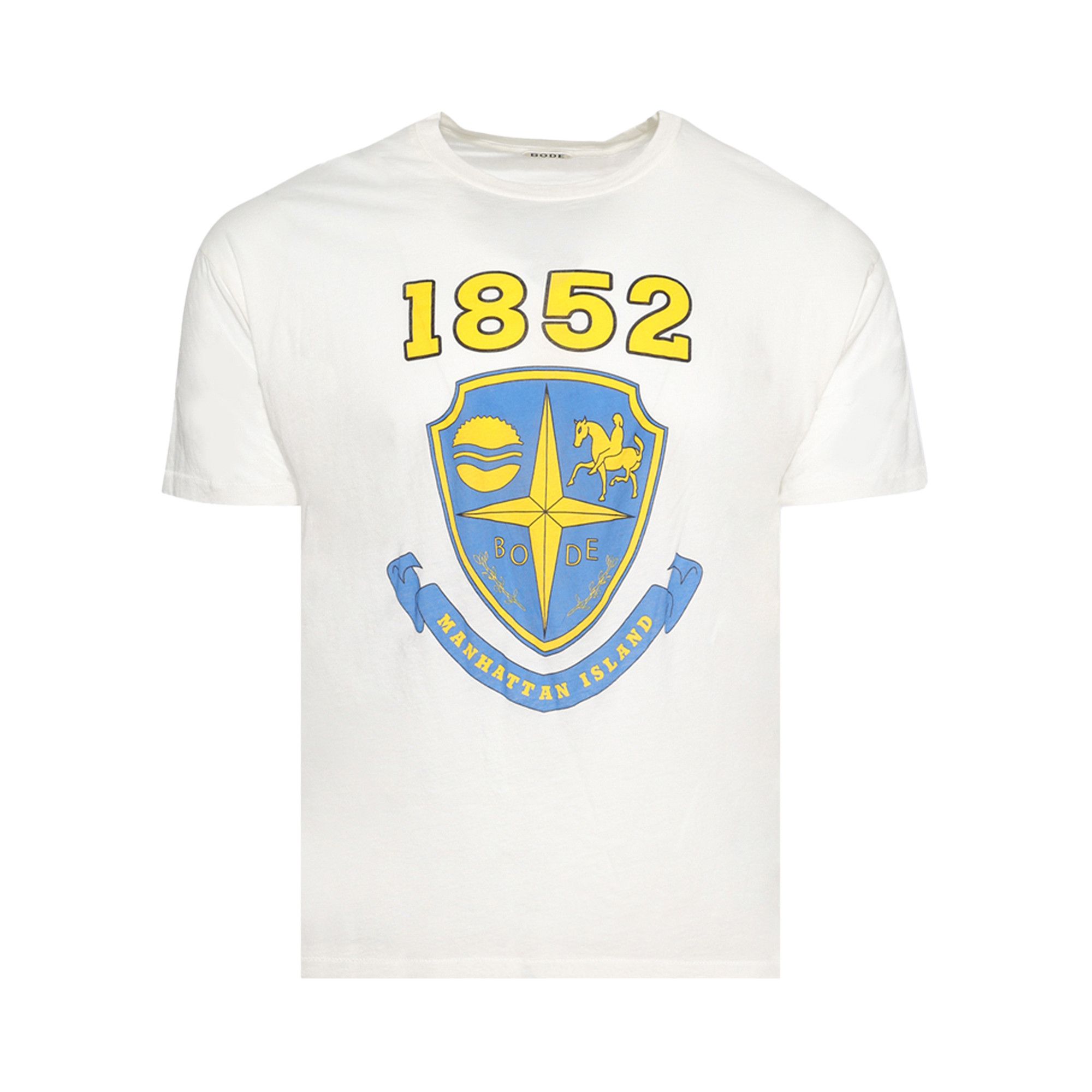 Buy Bode Crest Boxy Tee 'Cream' - MRS25CS008 | GOAT