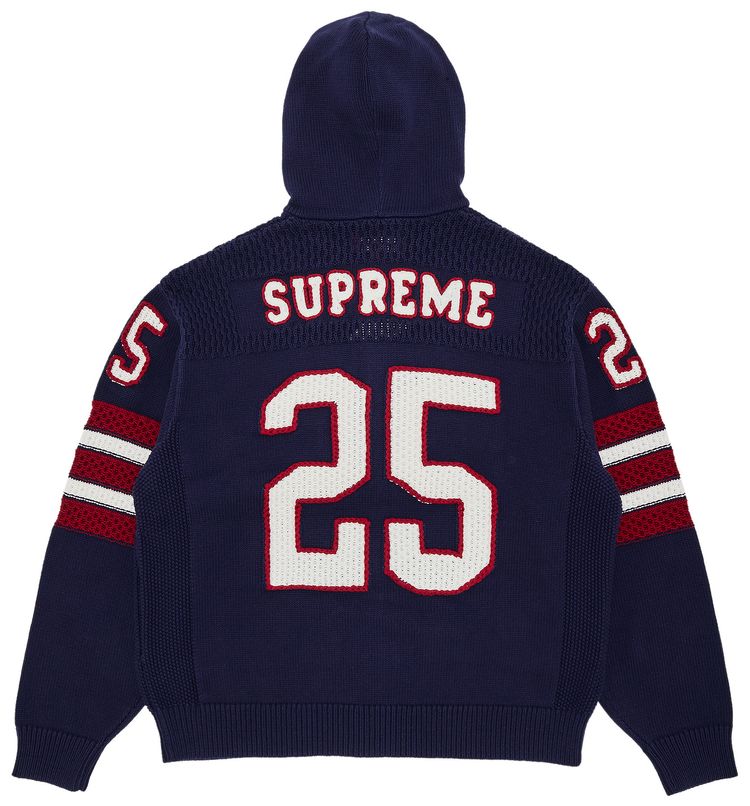 Buy Supreme Sport Zip Up Hooded Sweater 'Navy' - SS25SK18 NAVY | GOAT