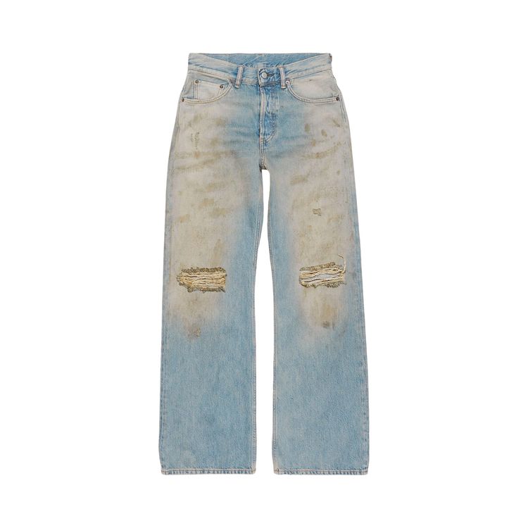 Buy Acne Studios 2021M Loose Fit Jeans 'Mid Blue' - B00403 GOAT MID | GOAT