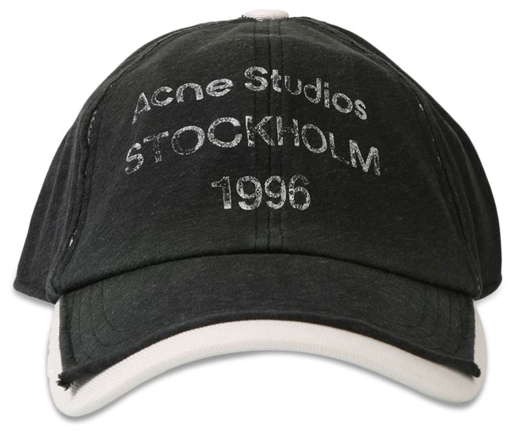 Buy Acne Studios Logo Stamp Cap 'Black' - C40370 GOAT BLAC | GOAT