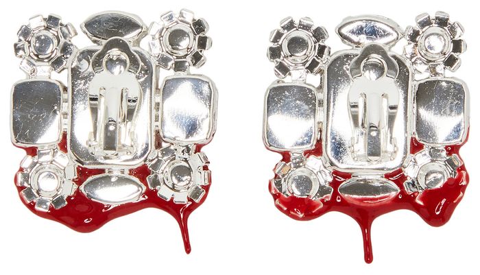 Buy Ottolinger Diamond Clip 'Silver/Red' - 12590172501 SILVER RED | GOAT