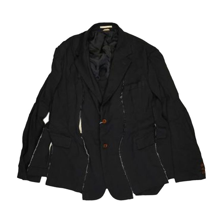 Buy Comme des Garçons Homme Plus Armpit Seam Ripped Blazer 'Black' - PM ...