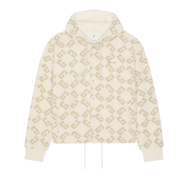 Buy Givenchy Fleece Snaps Buttons Hoodie 'Natural' - BM01BV317L 101 | GOAT